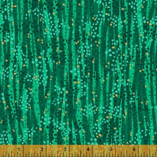 Dewdrop Metallic Forest Yardage | SKU: 52495M-13 - Justin Fabric