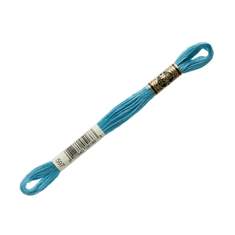 DMC 597 Turquoise 6 Strand Embroidery Floss | DMC – Justin Fabric