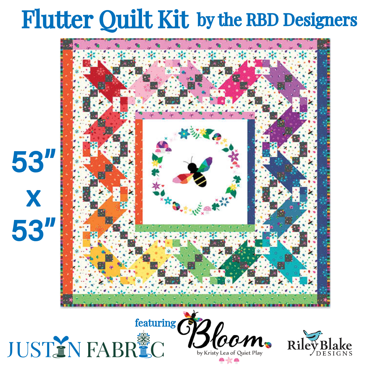 Flutter Quilt Kit featuring Bloom from Kristy Lea | Riley Blake Design – Justin Fabric