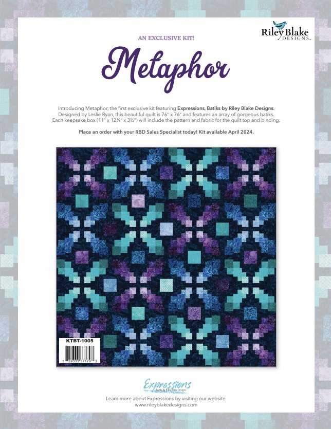 Metaphor Expressions Batiks Quilt Kit by Leslie Ryan | Justin Fabric