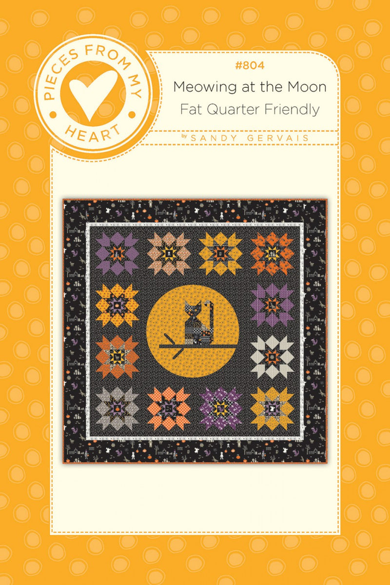 Meowing at the Moon Pattern by Sandy Gervaist - Justin Fabric