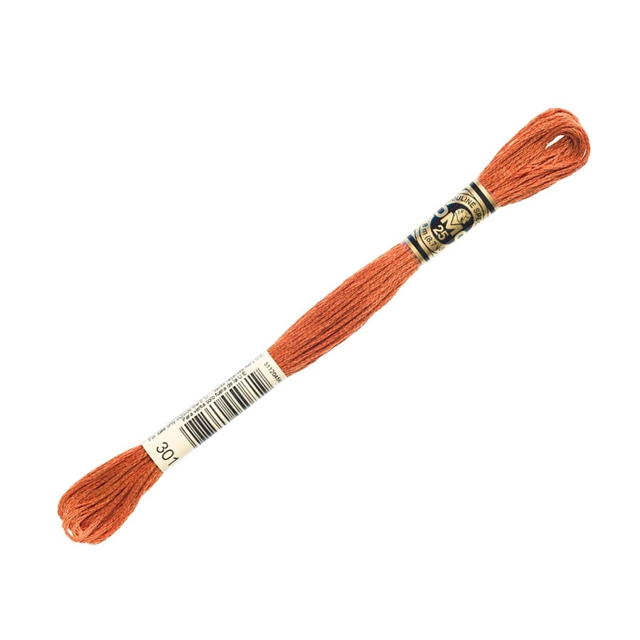 DMC 301 Medium Mahogany 6 Strand Embroidery Floss | DMC – Justin Fabric
