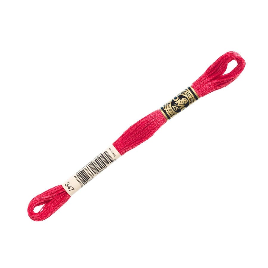 DMC 347 Very Dark Salmon 6 Strand Embroidery Floss | Justin Fabric