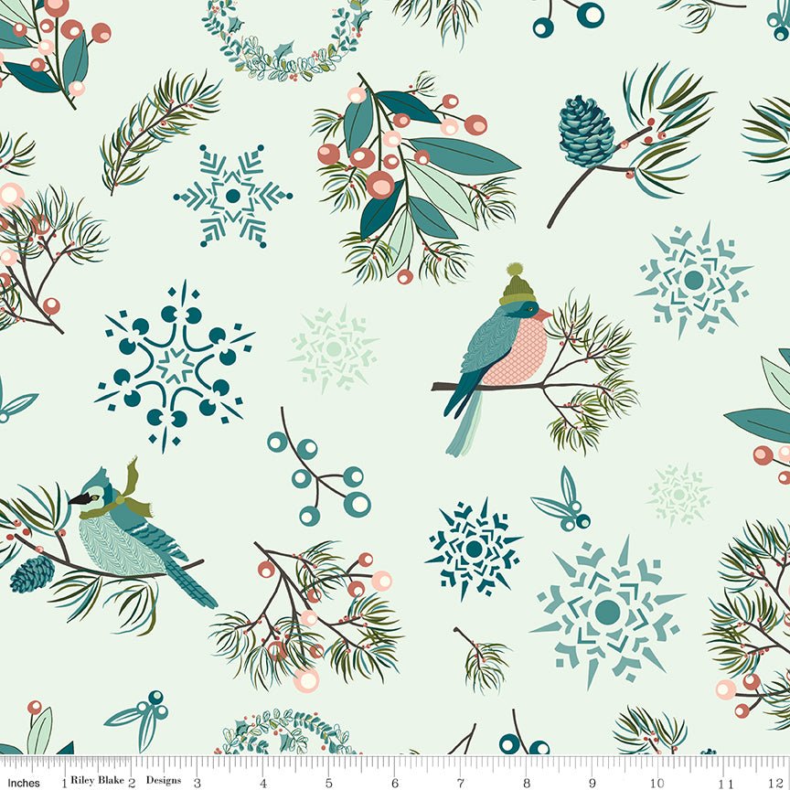 Arrival of Winter Main Mist Yardage | Riley Blake Designs C13520-MIST ...