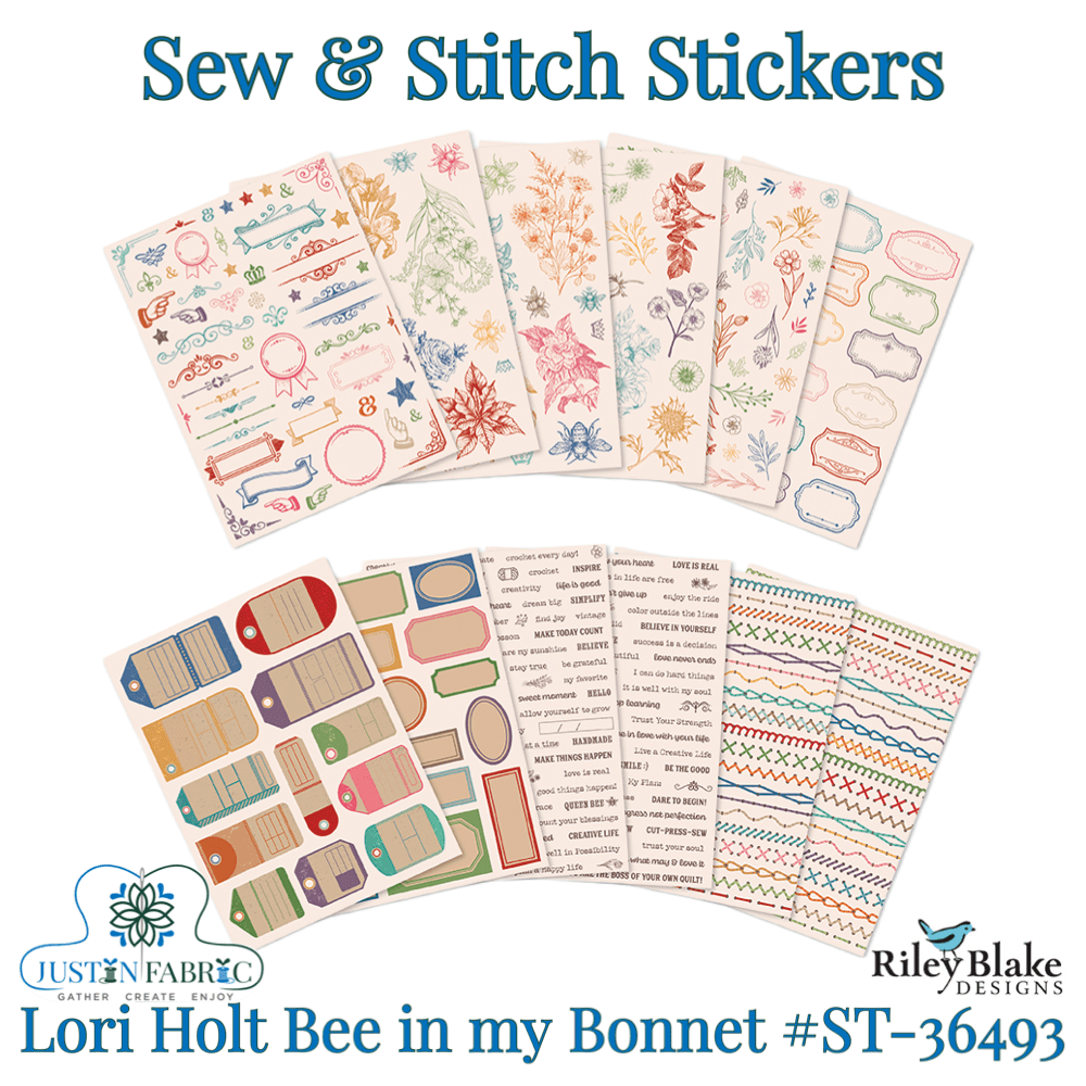 Lori Holt Sew & Stitch Stickers|Riley Blake Designs ST-36493 – Justin ...
