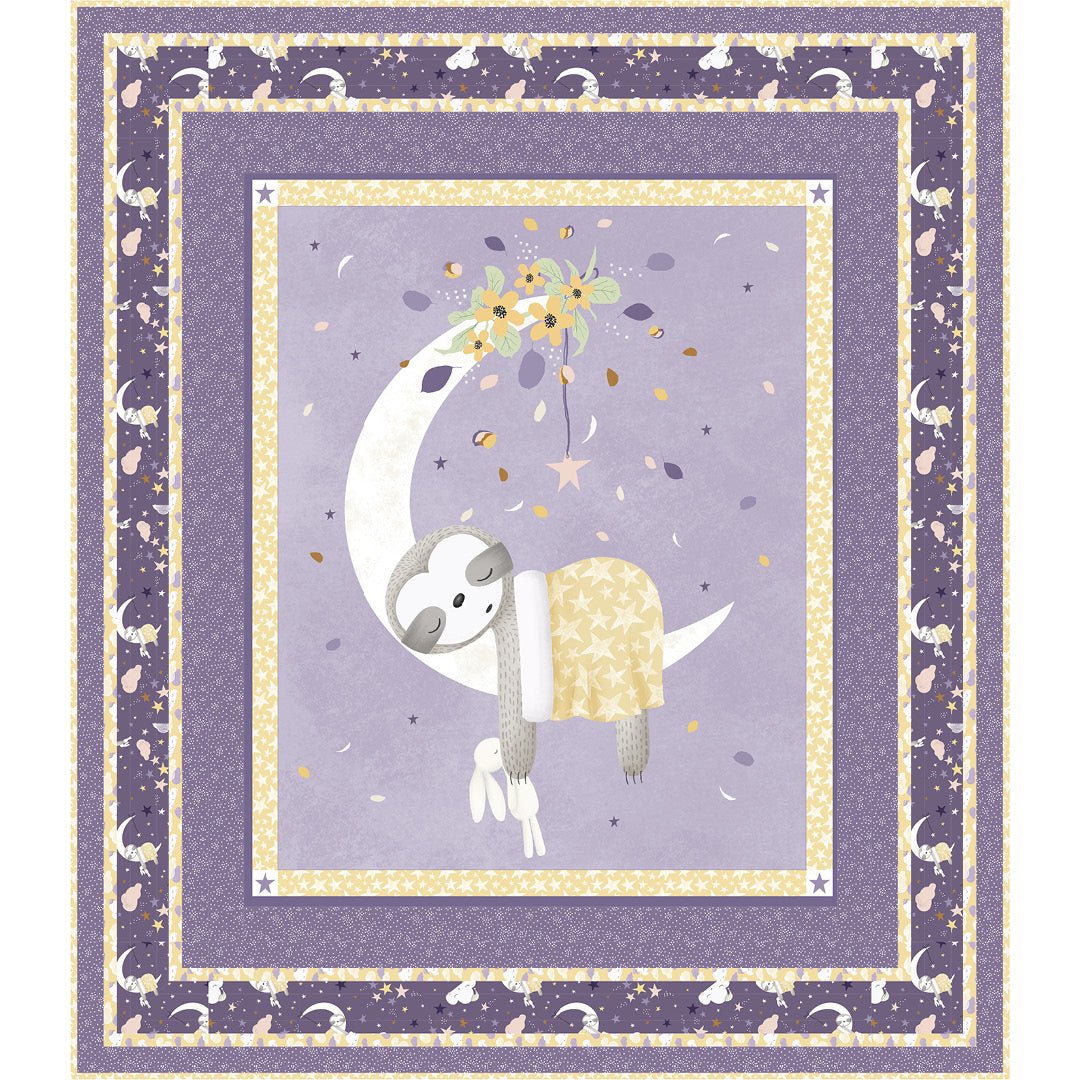 Sleepy Sloth Purple Quilt Kit by Stacey Day featuring Sleepy Sloth ...