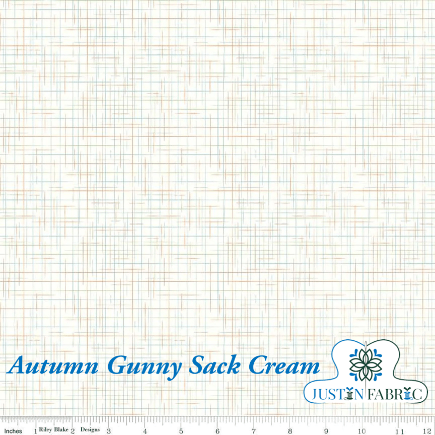 Autumn Gunny Sack Cream Yardage | SKU: C7362-CREAM - Justin Fabric