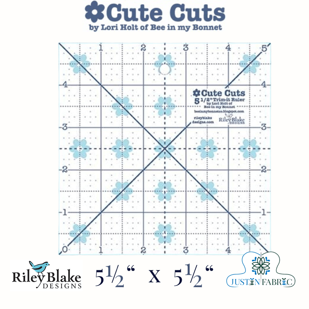 Cute Cuts Trim-It Ruler 5 1/2” x 5 1/2” by Lori Holt | Riley Blake ...