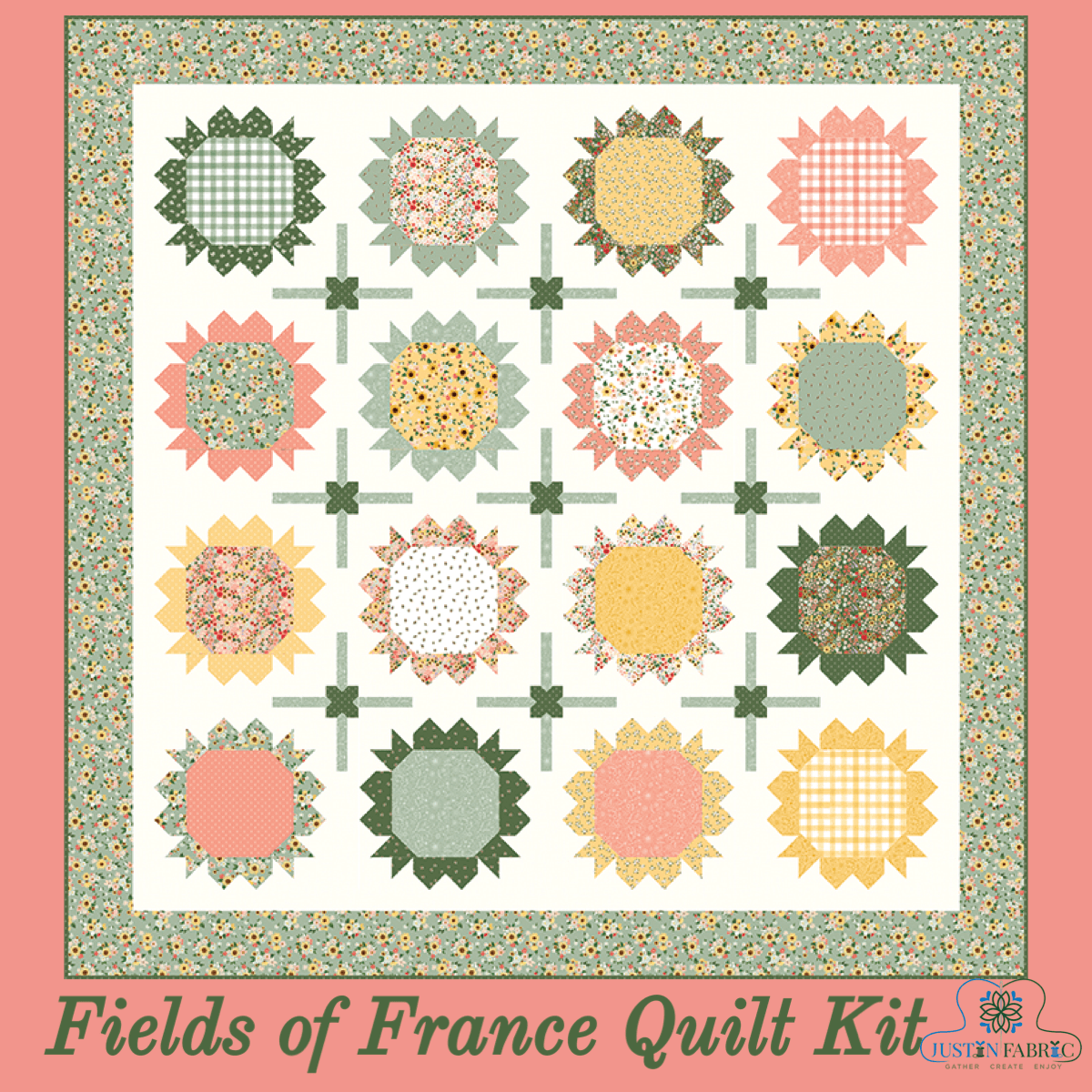 Fields of France Boxed Quilt Kit by the Sandy Gervais for Riley Blake ...